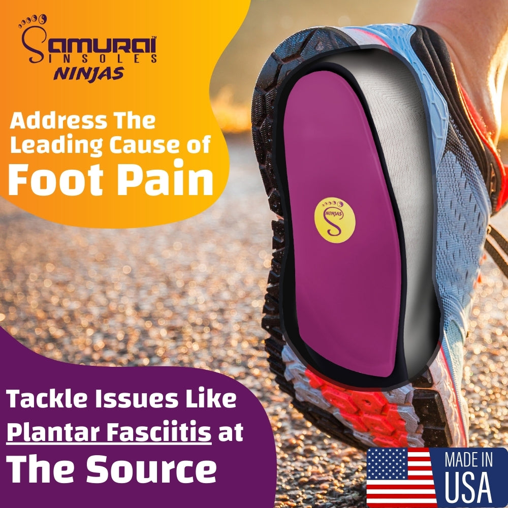 Samurai Insoles Ninjas - Plantar Fasciitis & Heel Pain Orthotic Arch ...